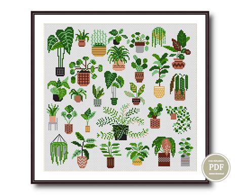 Cross Stitch Pattern Plants Set 21 Inspire Uplift Cross Stitch