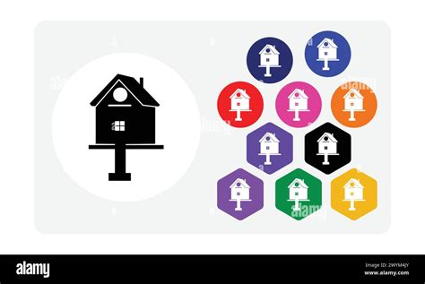 Black Bird Nest Building Stock Vector Images Alamy