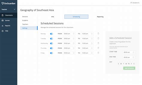 Add Or Modify Classroom Schedules