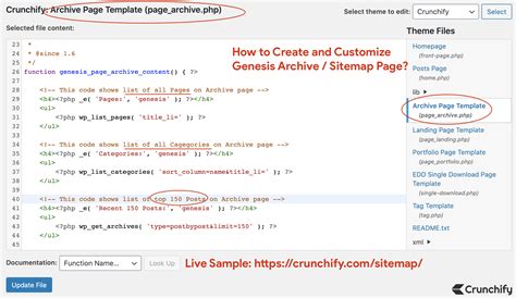 How To Create And Customize Genesis Theme Archive Sitemap Page