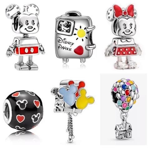 6 Pieces Disney Mickey Minnie Mouse Robot Bot Suitca… Gem