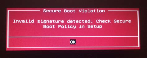 secure booting error