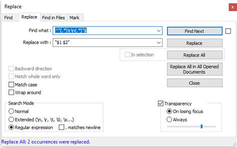 Replace Removing All Line Breaks Row By Row Between Quotation Mark In Notepad Stack Overflow