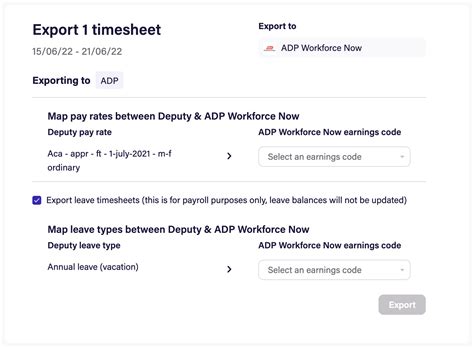Exporting To Adp Workforce Now New Deputy Help Center