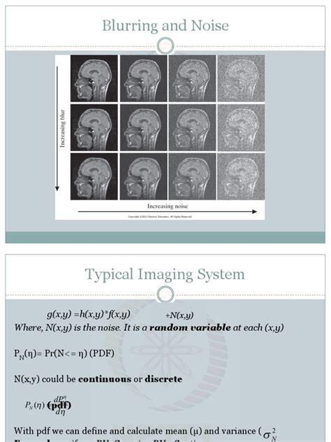 understanding sources of blurring noise artifacts distortion and