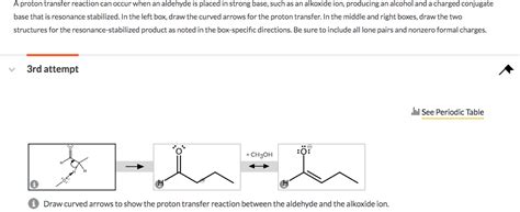 Solved A Proton Transfer Reaction Can Occur When An Aldehyde