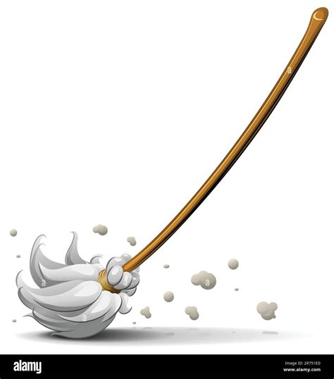 Broom Sweep Floor Vector Illustration Stock Vector Image And Art Alamy