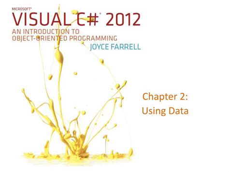 Pdf Chapter 2 Using Data · Using The Integral Data Types •integral Data Types Types That