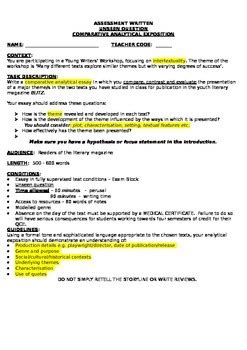 Novel Study Task By Lintash TPT