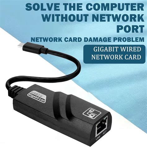 Wired Network Card Type C To RJ LAN Ethernet Adapter Mbps USB USB Network