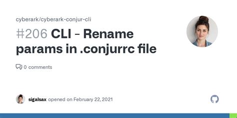 CLI Rename Params In Conjurrc File Issue Cyberark Cyberark Conjur Cli GitHub