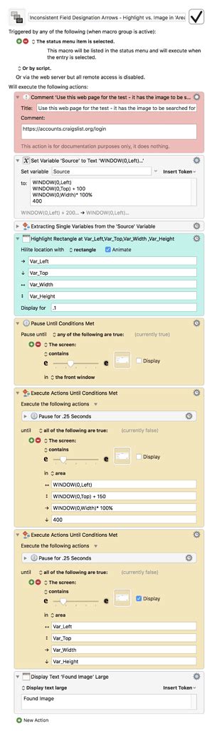 inconsistent field designation arrows highlight vs image in area macro questions