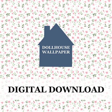 Pink Dollhouse Wallpaper Etsy