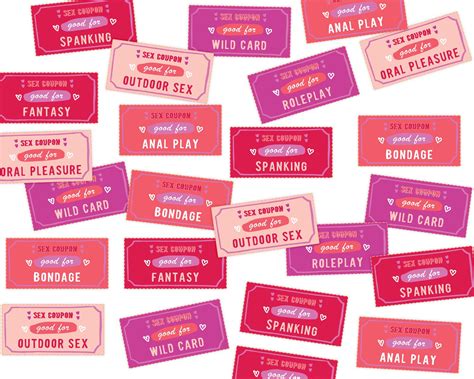 Sex Coupons Valentines Day Gift Instant Download Coupons Etsy