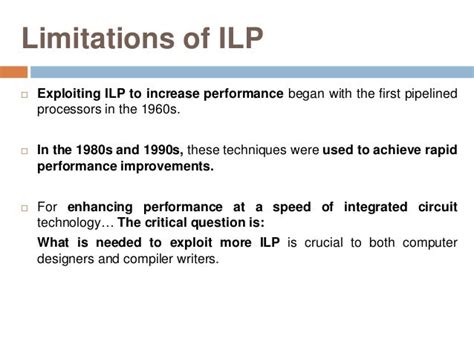 advanced techniques for exploiting ilp