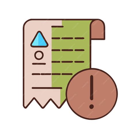 Invoice Error Sending To Anaf With An Error Sign Icon Colored Outline
