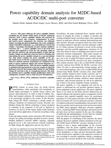 4 Power Capability Domain Analysis For M2dc Based Ac Dc Dc Multi Port Converter Pdf