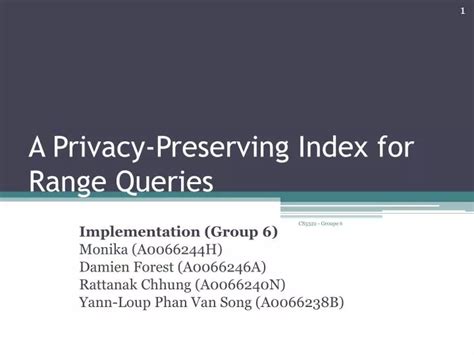 Ppt A Privacy Preserving Index For Range Queries Powerpoint Presentation Id2048390