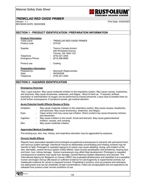 TREMCLAD RED OXIDE PRIMER RustOleum Com