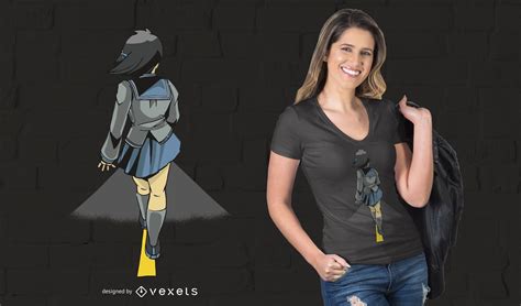 Anime Girl T Shirt Design Vector Download