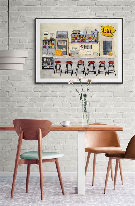 Lukes Diner Gilmore Girls Tv Art Print Etsy