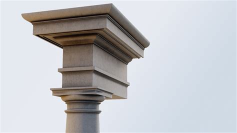 Tuscan Column With Pedestal And Entablature Tuscan Order 3d Model