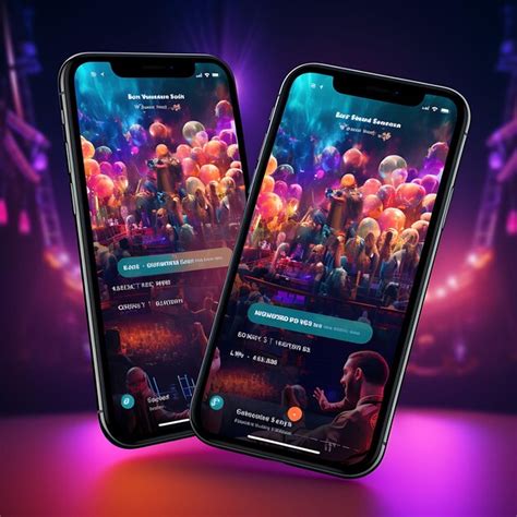 Premium Ai Image Mobile App Design Of Entertainment Live Event Streaming App Design Exciting