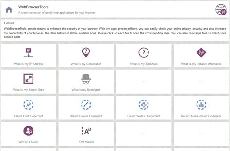 Webbrowsertools — сайт позволяющий проверить работу вашего браузера и
