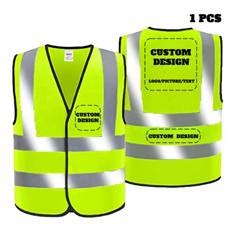 Custom Logo Safety Vest With Velcro Personalized Hi Vis Breakaway Vest