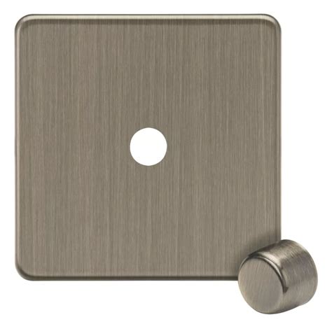 Knightsbridge 1 Gang Modular Dimmer Switch Antique Brass Screwfix