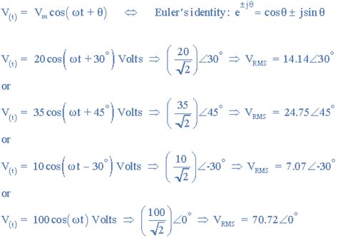 Complex Numbers And Phasors In Polar And Rectangular Form