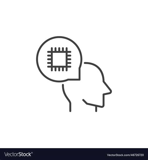 Chip Inside Speech Bubble With Head Concept Vector Image