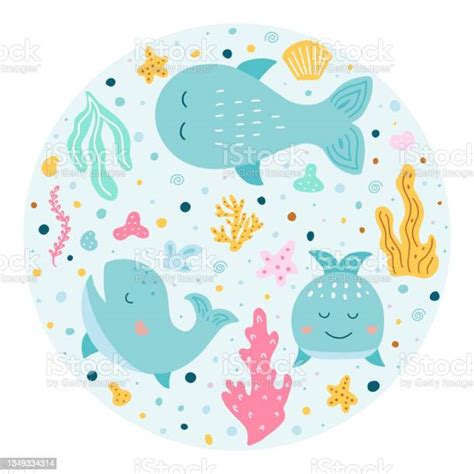 손으로 그린 스타일로 설정된 고래 벡터 일러스트레이션 0명에 대한 스톡 벡터 아트 및 기타 이미지 0명 개체 그룹 귀여운