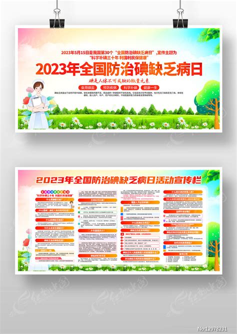 2023年全国防治碘缺乏病日宣传展板设计图片下载红动中国