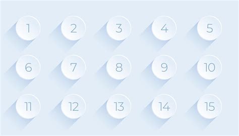 숫자가 있는 글머리 기호 아이콘 배경 모음 무료 벡터