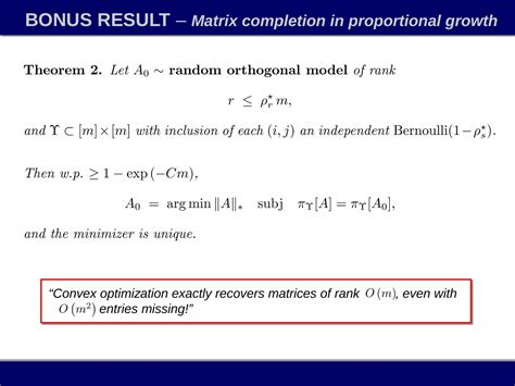Robust Pca Matrix Completion People Eecs At Uc Berkeley