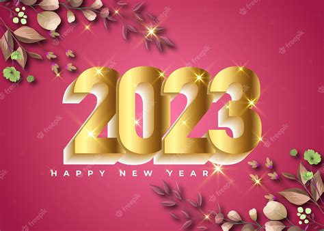 Premium Vector Happy New Year 2023 Text Design