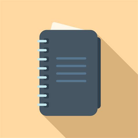 Notepad Icon Flat Vector Note Book Vector Art At Vecteezy