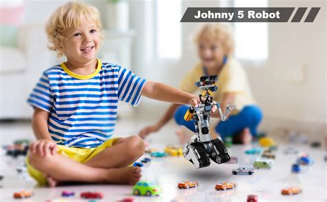 Vonado Johnny 5 Robot Building Block Set Johnny Five Robot Figures Toys Stem