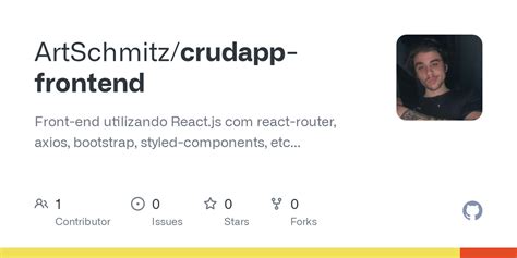 github artschmitz crudapp frontend react js