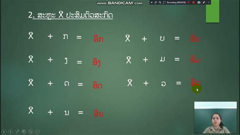 ວິຊາ ພາສາລາວ ໄວຍາກອນ ຊັ້ນ ປ2 ການປະສົມສະຫຼະໃສ່ຕົວສະກົດ ວັນທີ28 10 2021 ສອນໂດຍ ຄູ ມະນີໄຊ Youtube