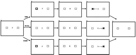Sequence Of Events Used In Experiment 2 For The Peripheral Cueing Task