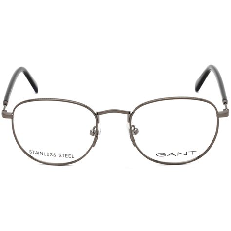 Gant Mens Gunmetal Round Eyeglass Frames Ga319600850