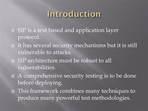 Ppt Sip Security Testing Framework Powerpoint Presentation Free Download Id