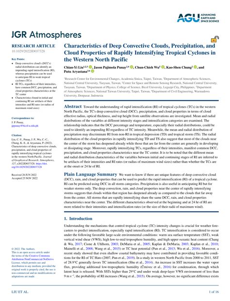 Pdf Characteristics Of Deep Convective Clouds Precipitation And Cloud Properties Of Rapidly