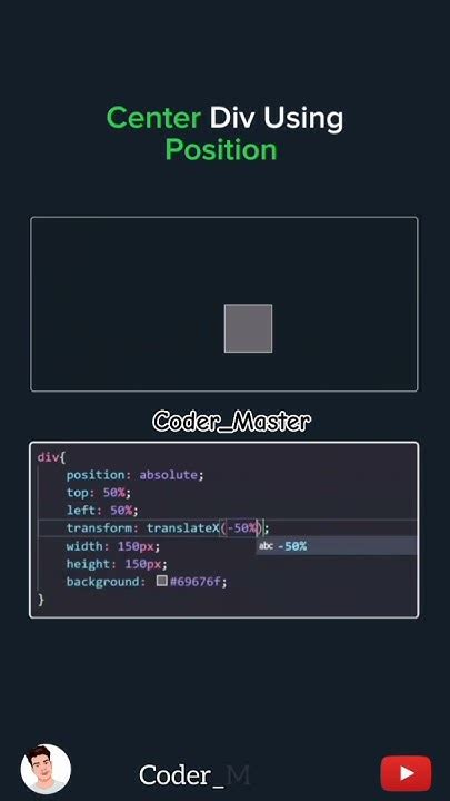 How To Center Div Using Position Property Html Css Shorts Youtube Youtube