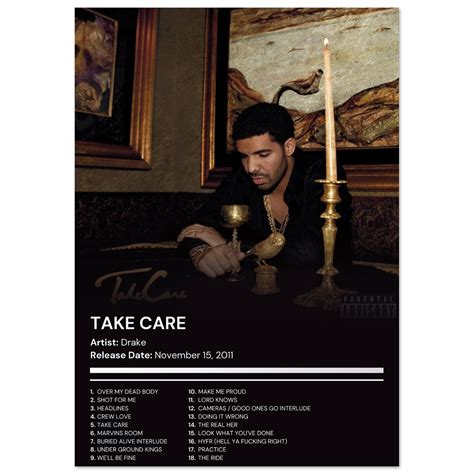 Drake Take Care Premium Album Poster Full Art Backstage Prints