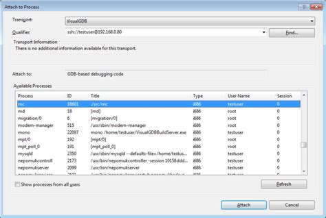Attaching To Remote Linux Applications With Visualgdb Visualgdb Tutorials