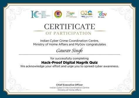 gaurav singh on linkedin certification cybersafety