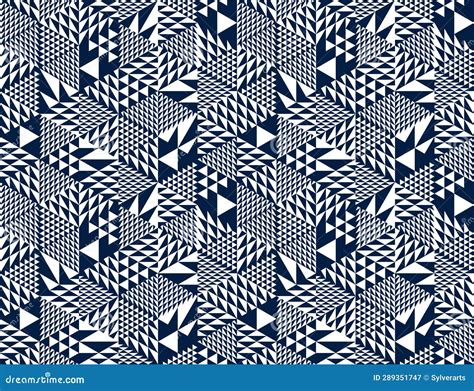 3d Cubes Seamless Pattern Vector Background Rhombus And Triangles Dimensional Blocks